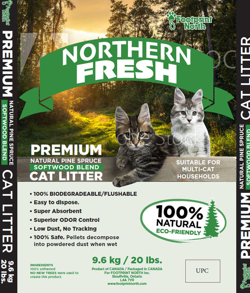 Northern Fresh Premium 100% Pine & Spruce Blend Softwood Pellet Cat Li ...